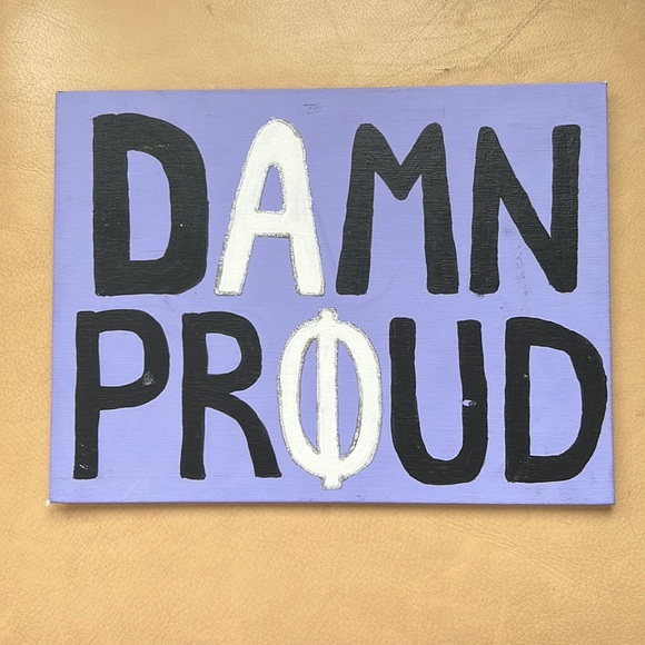 Wall Decor | Alpha Phi Damn Proud Canvas | Poshmark